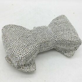 Bow Crystal Clutch Rhinestone Bridal Purse Evening Bag