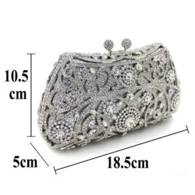Premium Bling Crystal Clutch Rhinestone Purse Evening Bag for Brides ...
