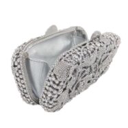 Unique Rose Crystal Evening Bag Rhinestone Purse for Brides and Bridesmaids